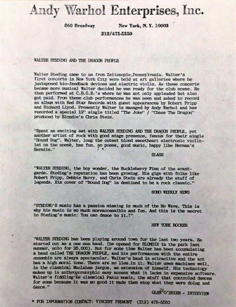 “The Huckleberry Finn of the avant-garde” | Andy Earhole